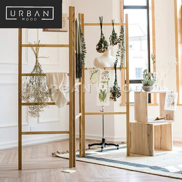 GALVIN Rustic Wooden Ladder Rack – Urban Mood