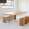 INVIS Minimalist Solid Wood Dining Table – Urban Mood