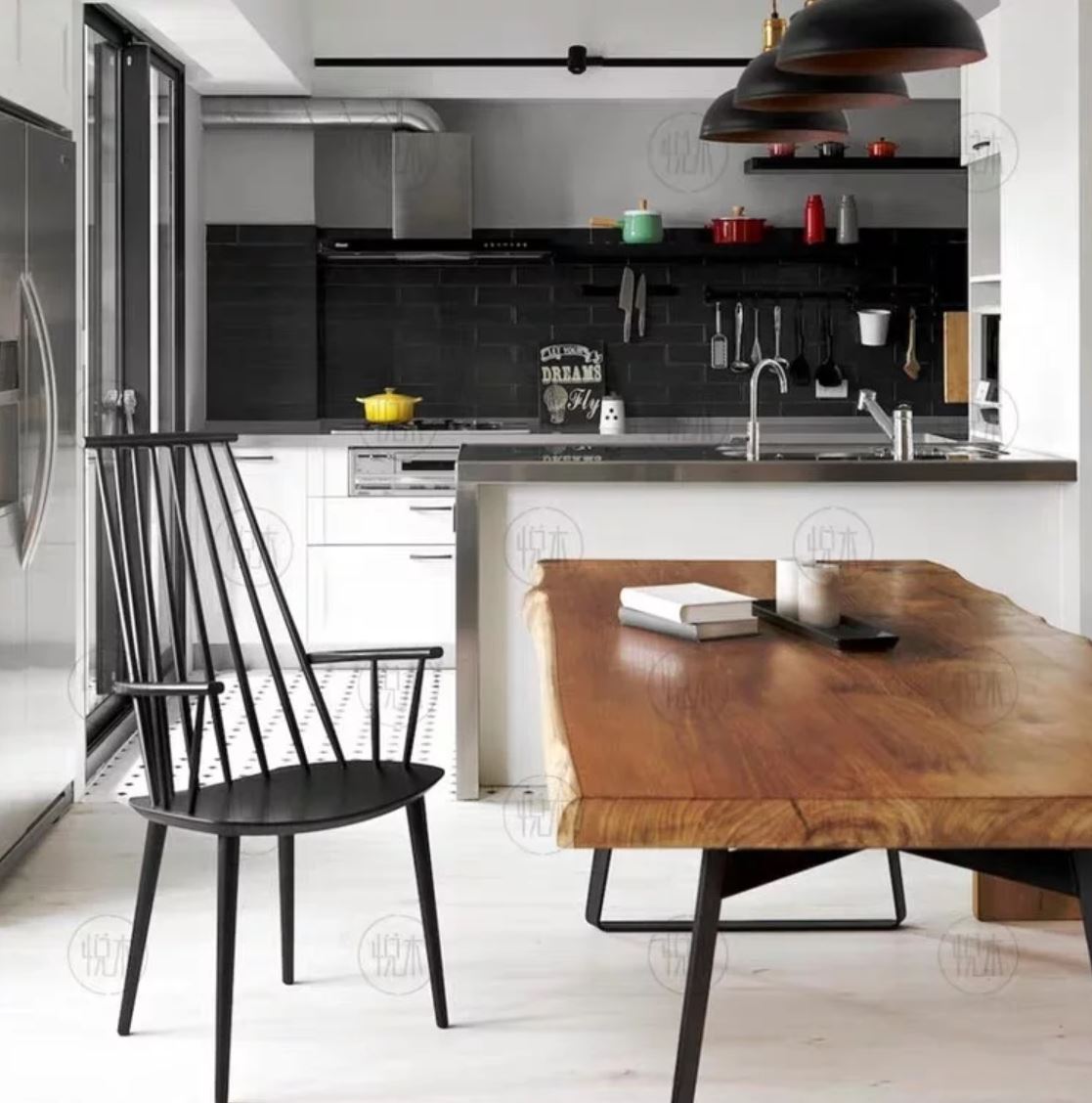 LUKE Solid Pine Wood Dining Table – Urban Mood