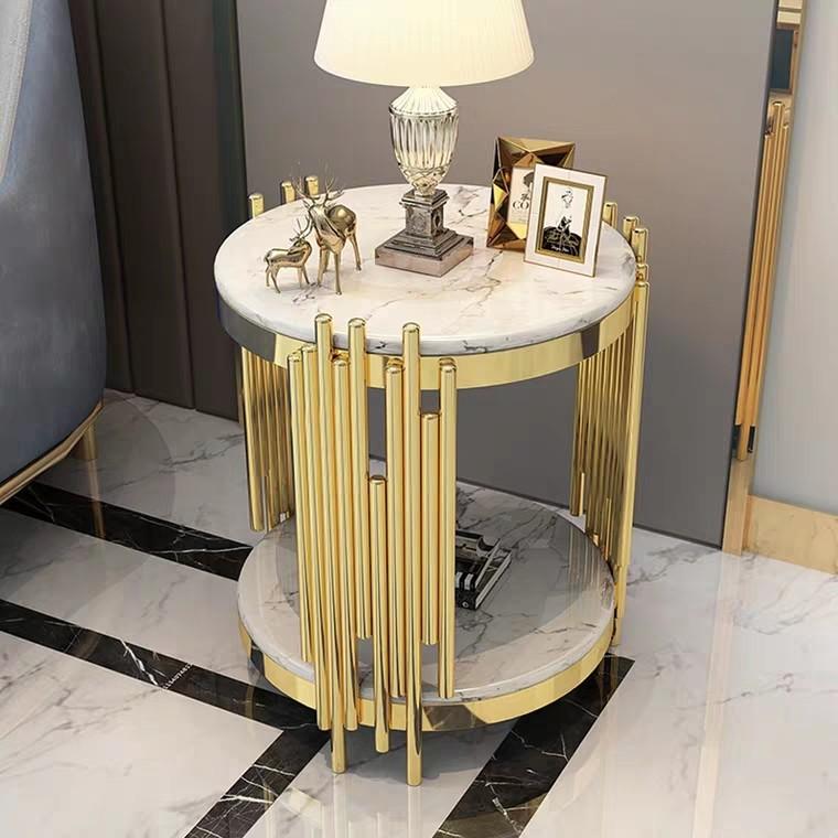 MISHA Luxury Gold Side Table – Urban Mood