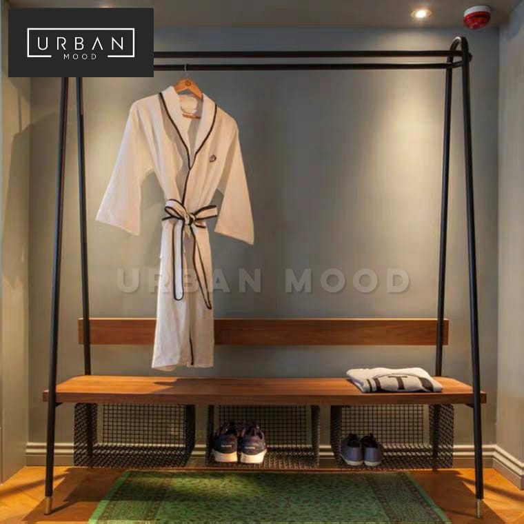MALDO Industrial Clothes Stand & Bench – Urban Mood