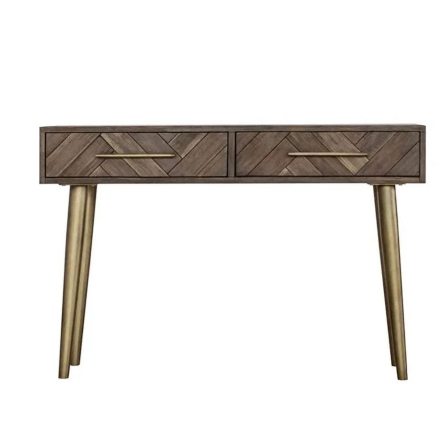 MIDAS Herringbone Solid Wood Hallway Console – Urban Mood