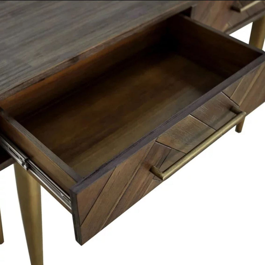 MIDAS Herringbone Solid Wood Hallway Console – Urban Mood