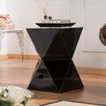 SAVVAS Mirrored Prism Side Table – Urban Mood