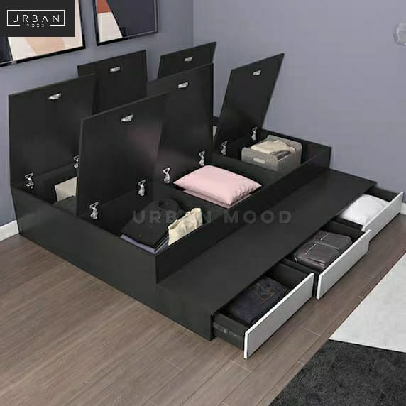 STEFAN Minimalist Platform Storage Bed – Urban Mood