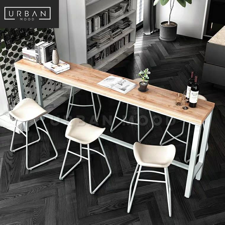 STREAM Scandinavian Solid Wood Bar Table – Urban Mood