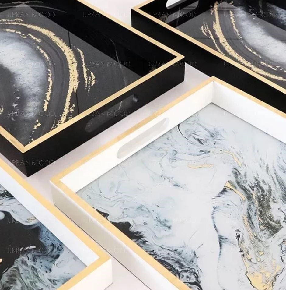 SARRIE Gold Swirls Serving Tray – Urban Mood