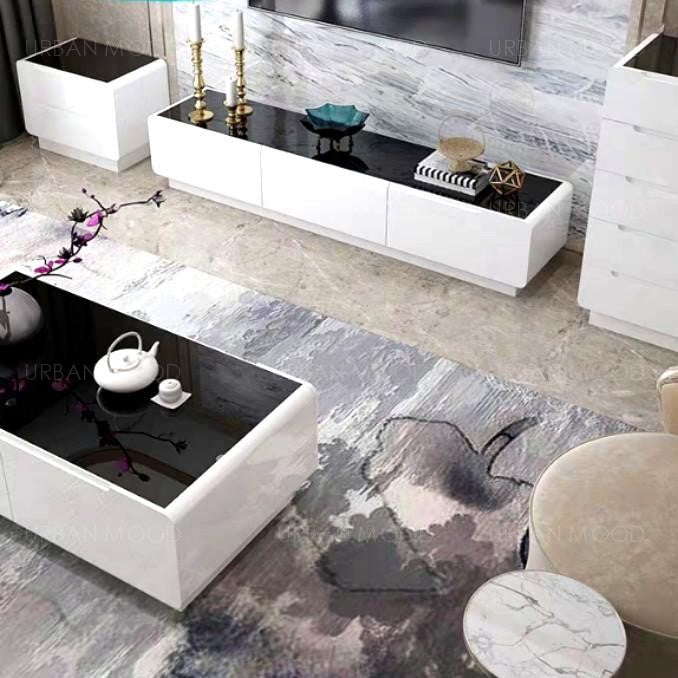 TATEO Modern Glossy TV Console – Urban Mood