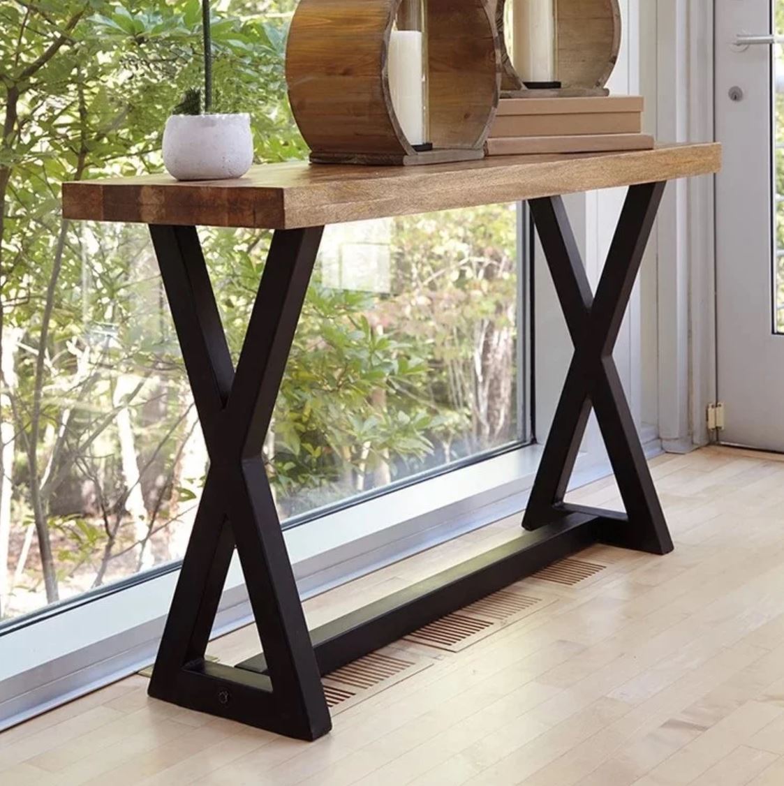 TYLER Modern Industrial Solid Wood Hallway Console – Urban Mood