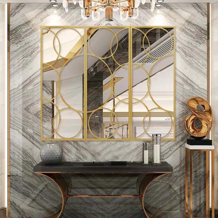 Gold accent mirror store