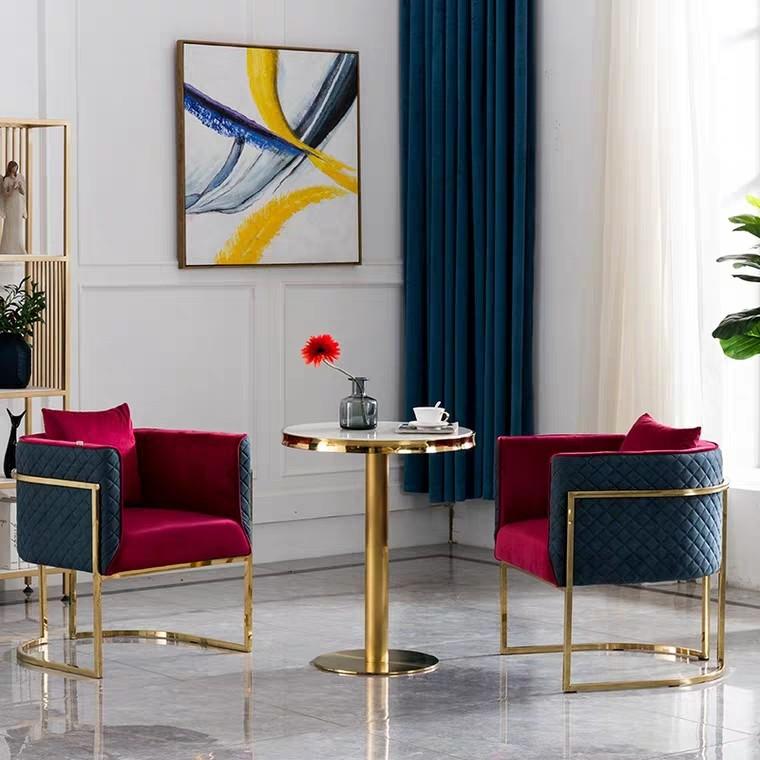 KARRIE Modern Cafe Velvet Armchair – Urban Mood