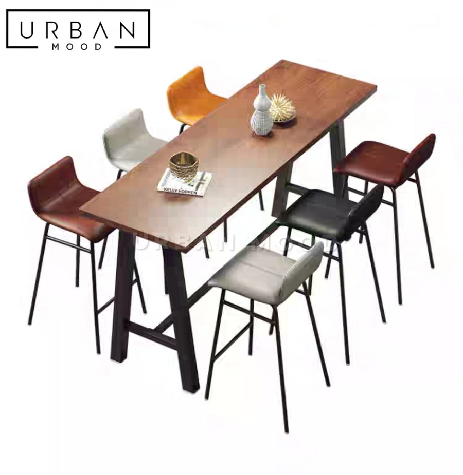 MATTHEW Rustic Solid Wood Bar Table – Urban Mood