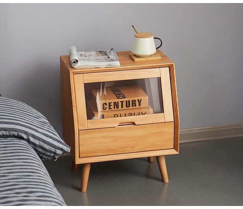 SMITH Rustic Pine Wood Bedside Table – Urban Mood